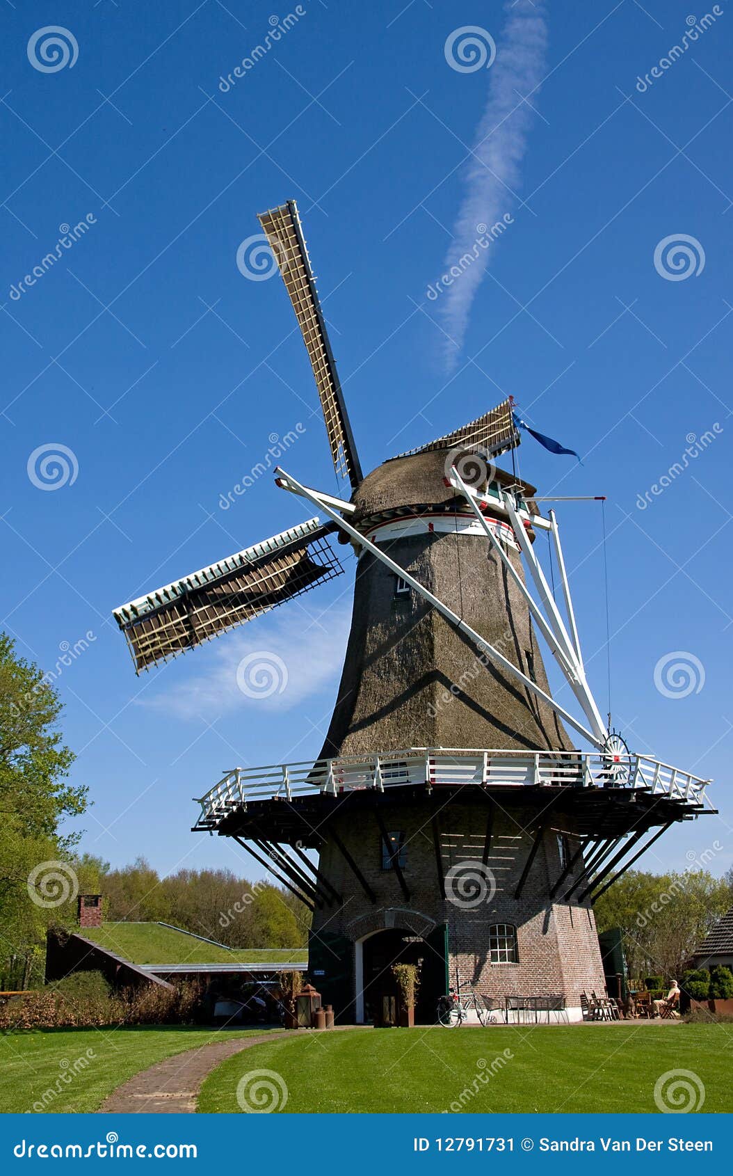 Dutch windmill stock image. Image of vacation, river - 12791731
