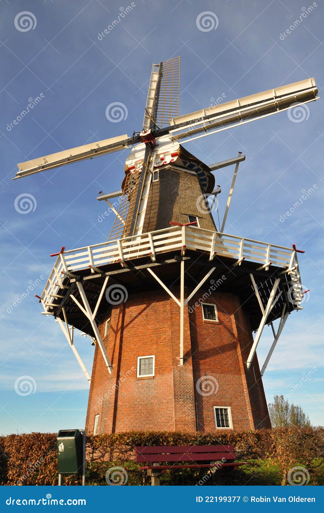 Dutch windmill stock image. Image of reflection, tourism - 22199377