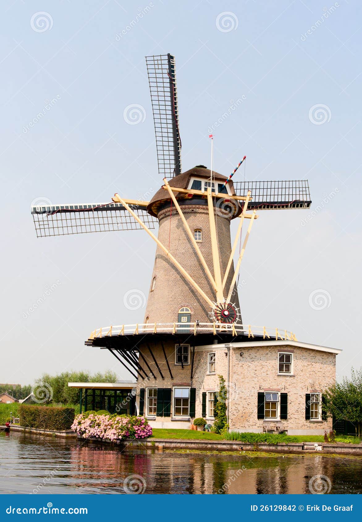 Dutch windmill stock photo. Image of green, management - 26129842
