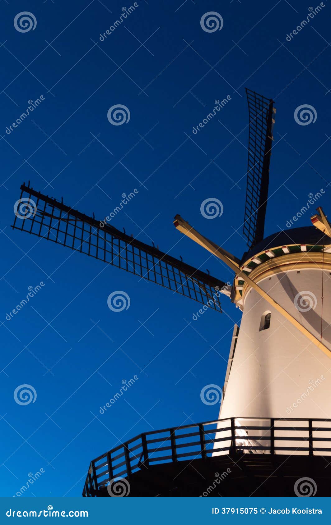 Dutch Windmill Blue Background Stock Image - Image of blue, dutch: 37915075
