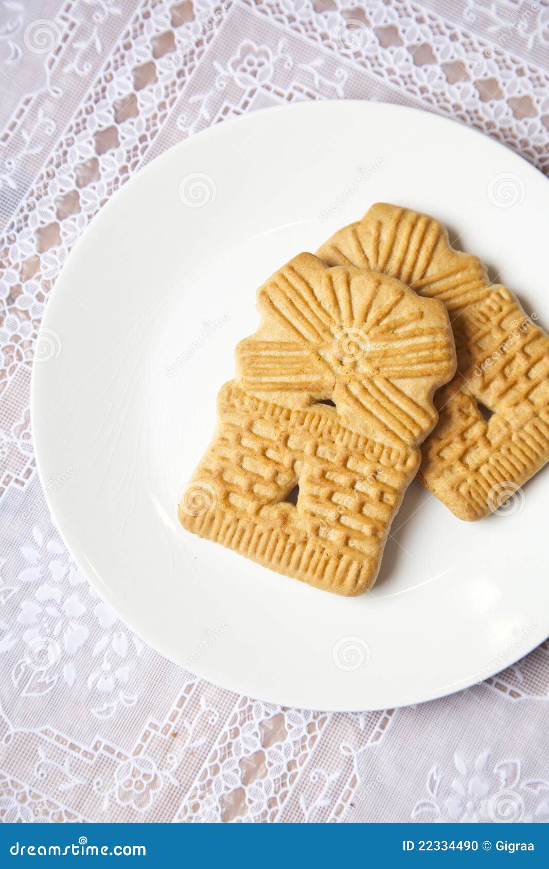 Dutch Windmill Cookie on Dinner Plate Stock Photo - Image of mill ...