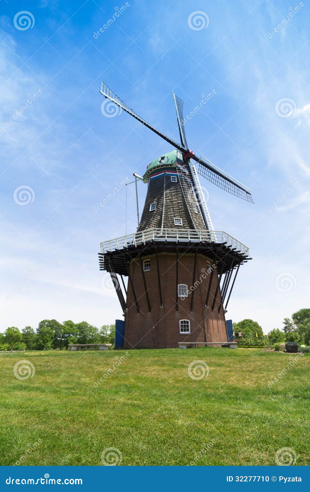 Dutch windmill stock photo. Image of power, historic - 32277710