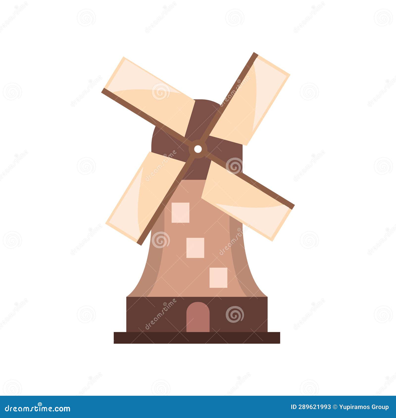 Dutch Windmill Illustration Stock Illustration - Illustration of ...