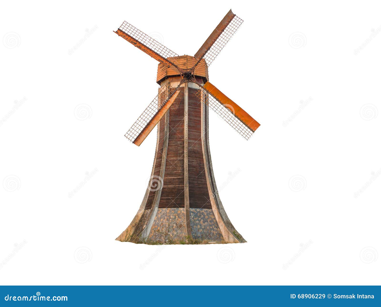 Dutch Windmill Isolated stock image. Image of netherlands - 68906229