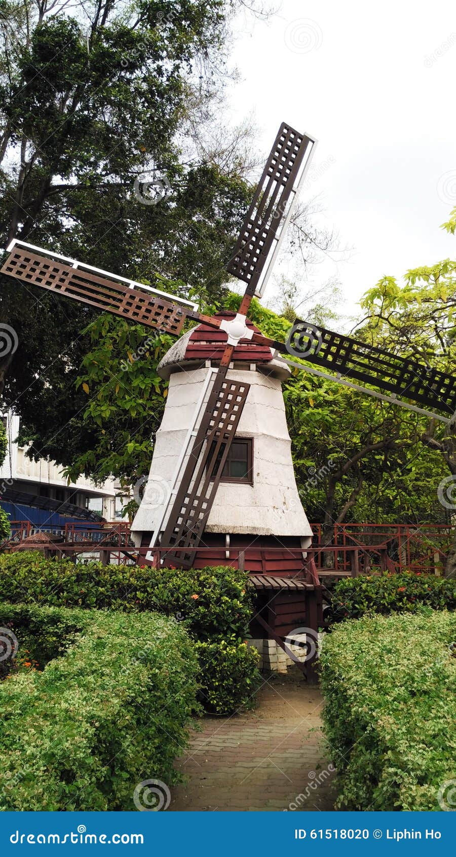Dutch windmill Malacca stock photo. Image of landmarks - 61518020