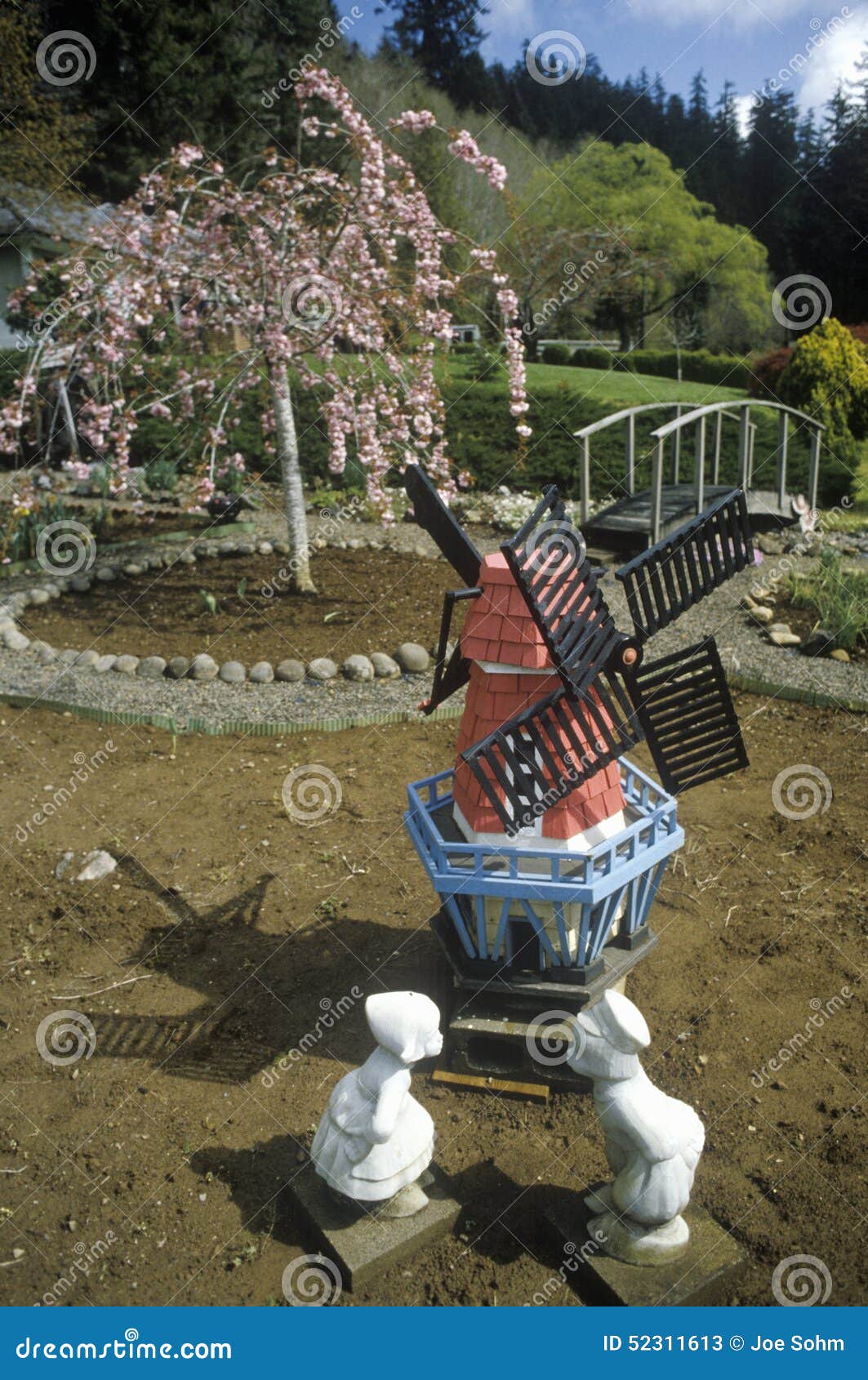 Dutch Windmill and Statues Yard Decor, or Editorial Stock Photo - Image ...