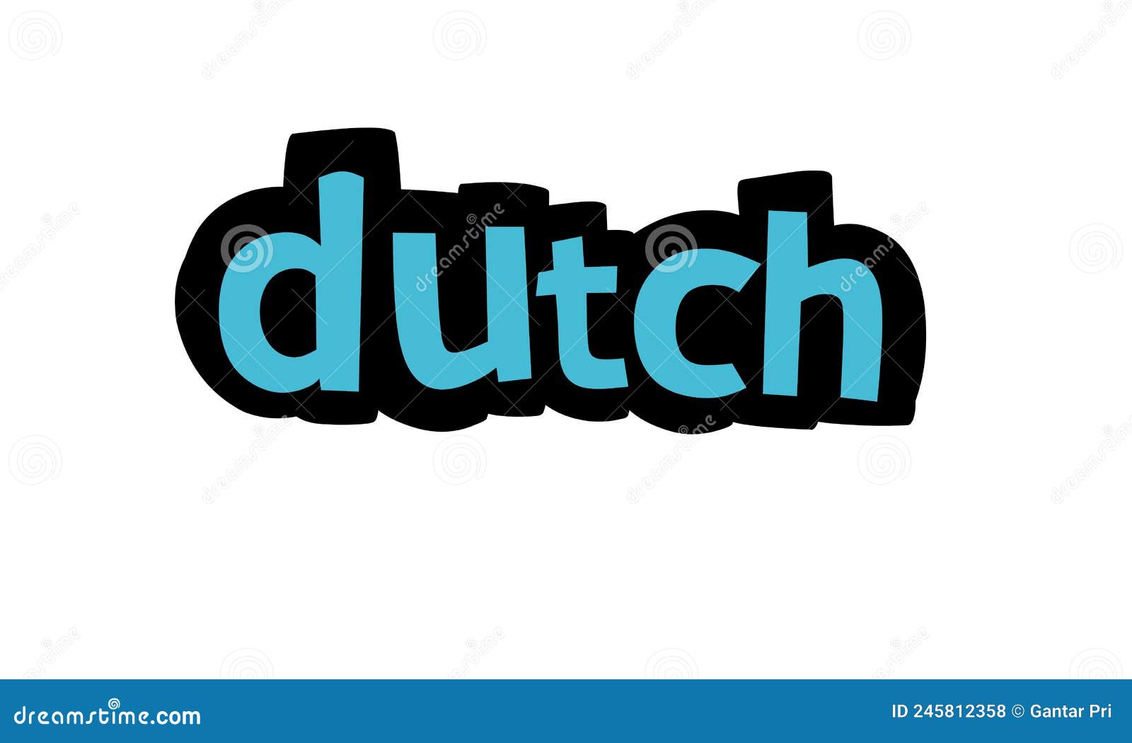 DUTCH Writing Vector Design on White Background Stock Vector ...