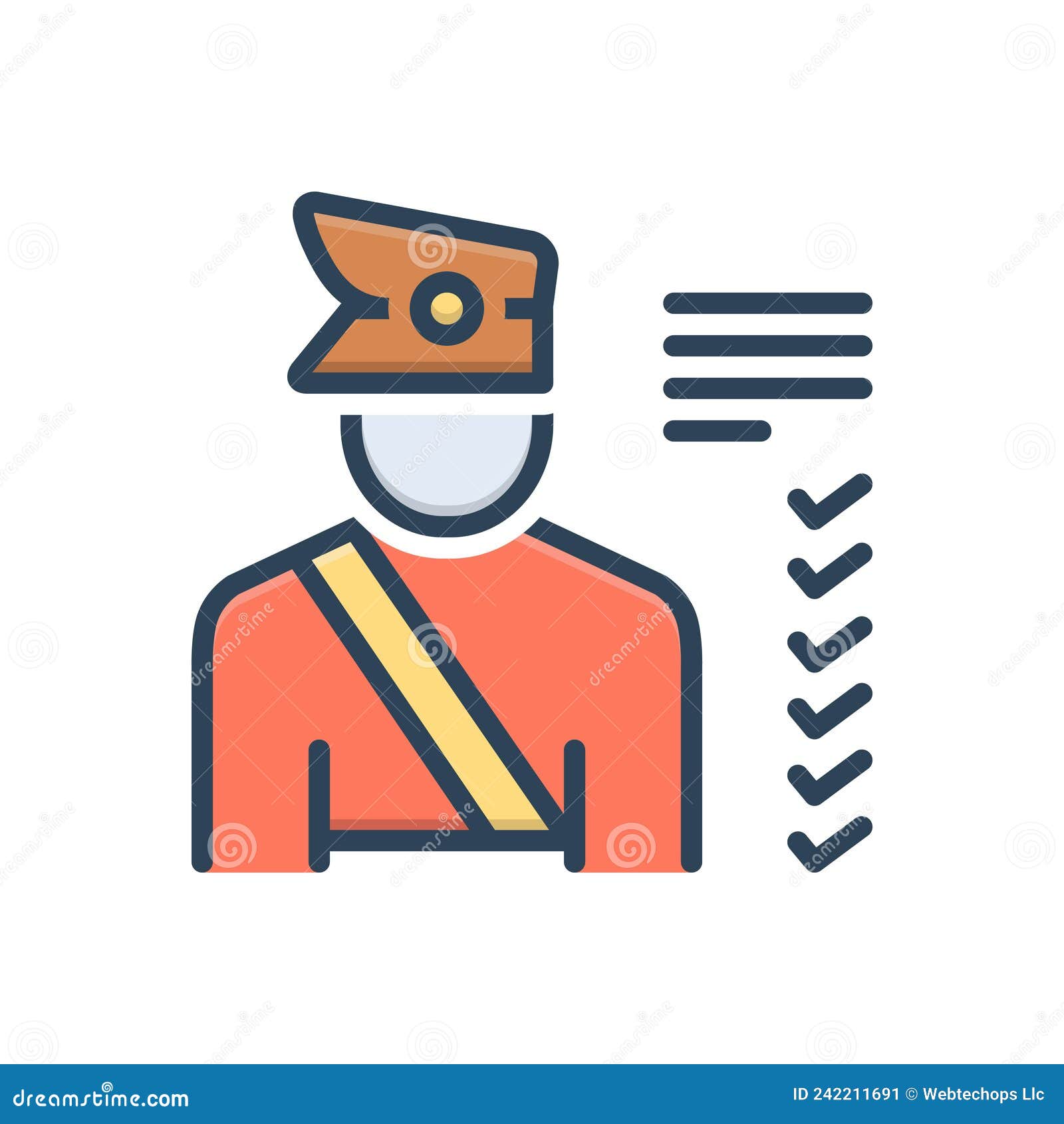 Color Illustration Icon for Duties, Work and Service Stock Vector ...