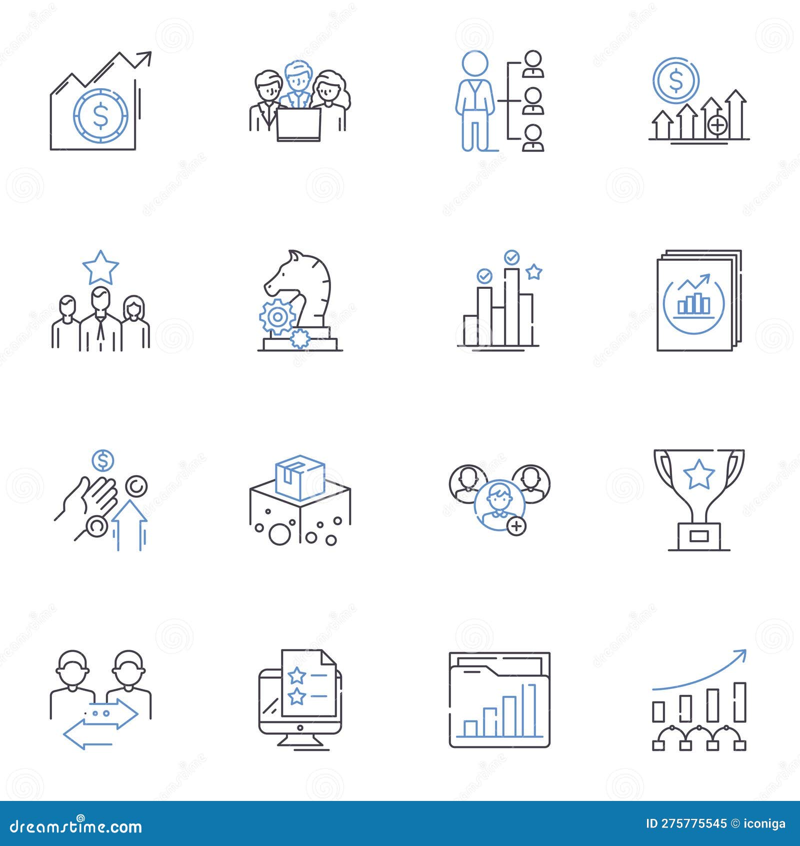 Duty Completion Line Icons Collection. Responsibility, Accountability ...