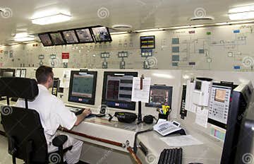 On Duty in Engine Control Room Editorial Photo - Image of controlling ...