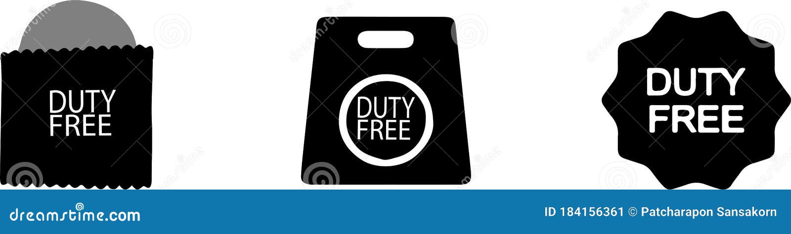 Duty Free Icon Isolated on Background Stock Vector - Illustration of ...
