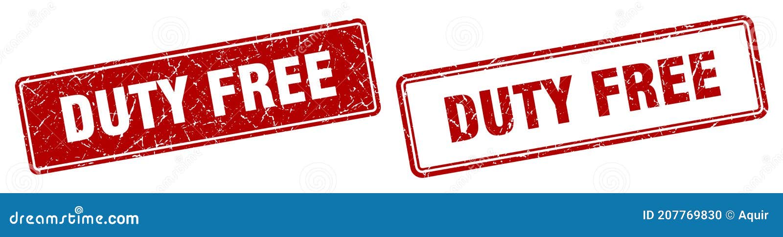 Duty Free Stamp Set. Duty Free Square Grunge Sign Stock Vector ...