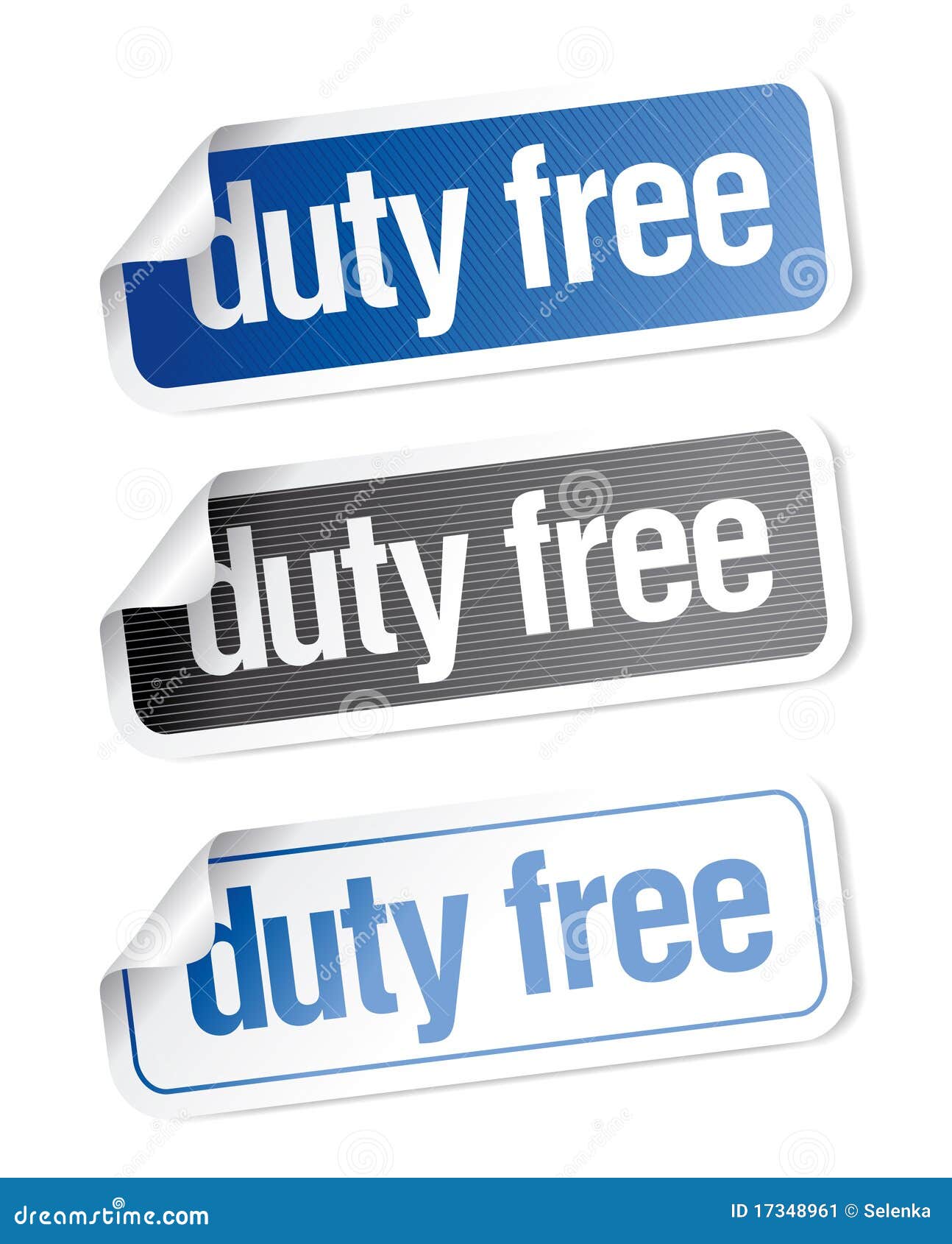 Duty free stickers stock vector. Illustration of sale - 17348961