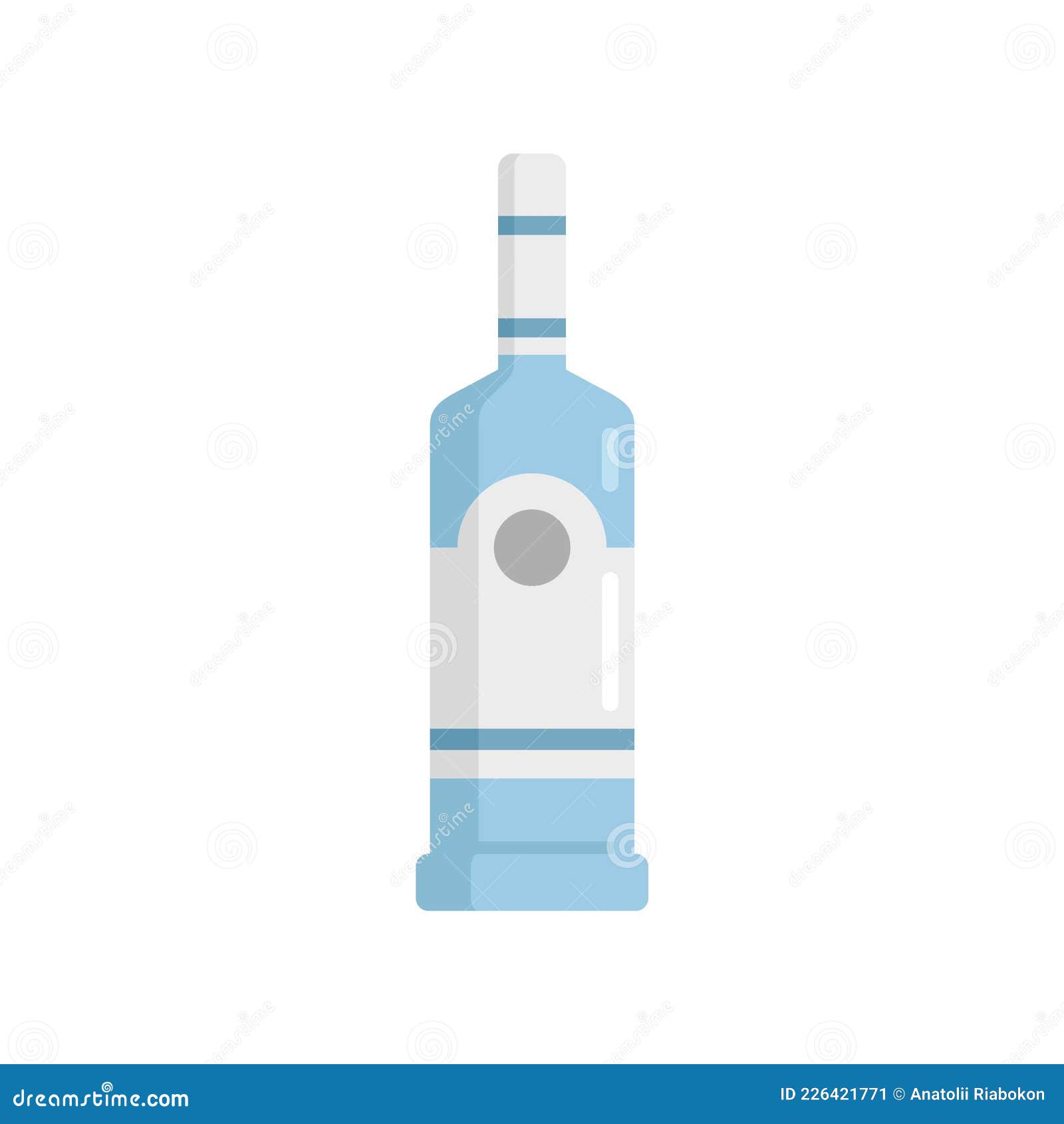 Duty Free Vodka Bottle Icon Flat Isolated Vector Stock Vector ...