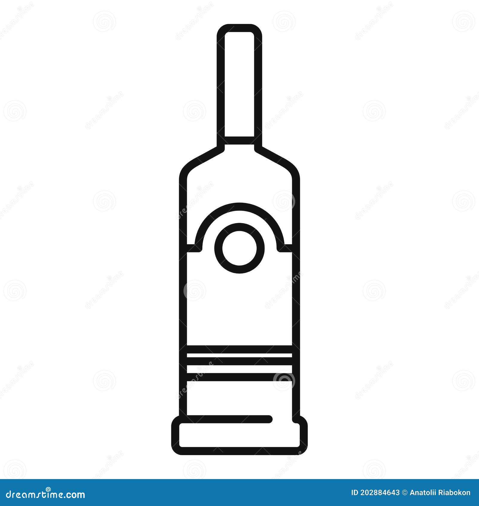 Duty Free Vodka Bottle Icon, Outline Style Stock Vector - Illustration ...