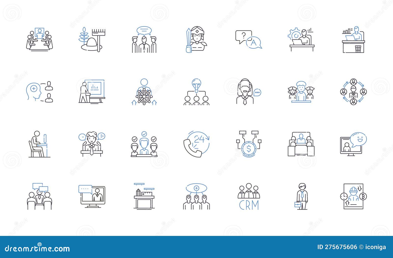 Duty Service Line Icons Collection. Responsibility, Obligation ...
