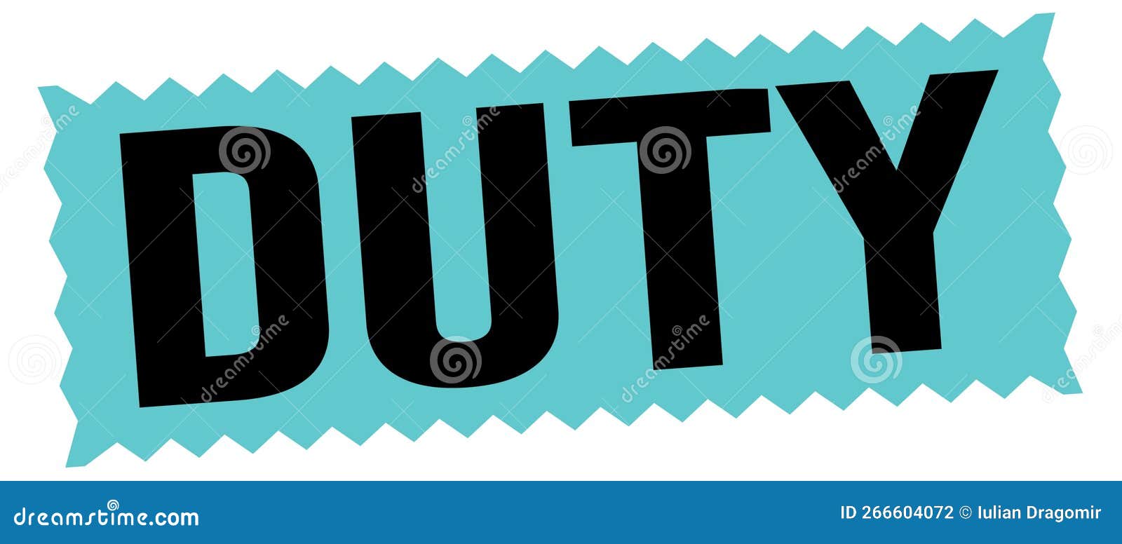 DUTY Text Written on Blue-black Stamp Sign Stock Illustration ...