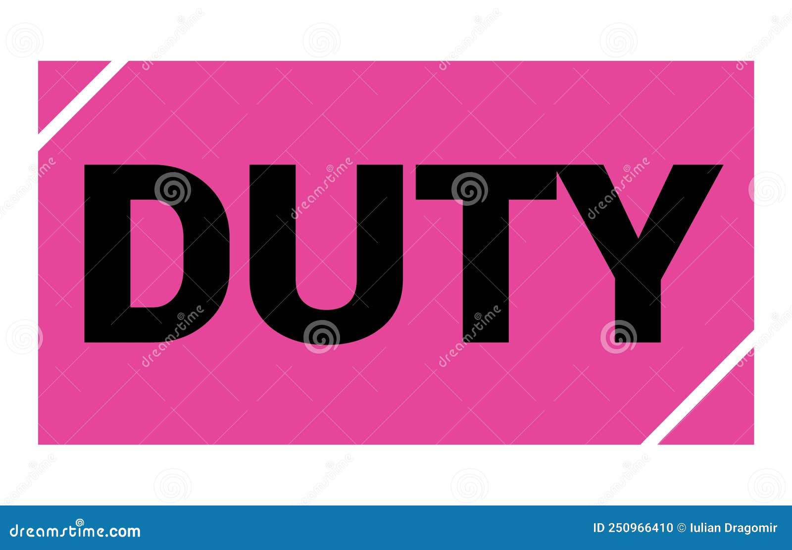 DUTY Text Written on Pink-black Stamp Sign Stock Illustration ...