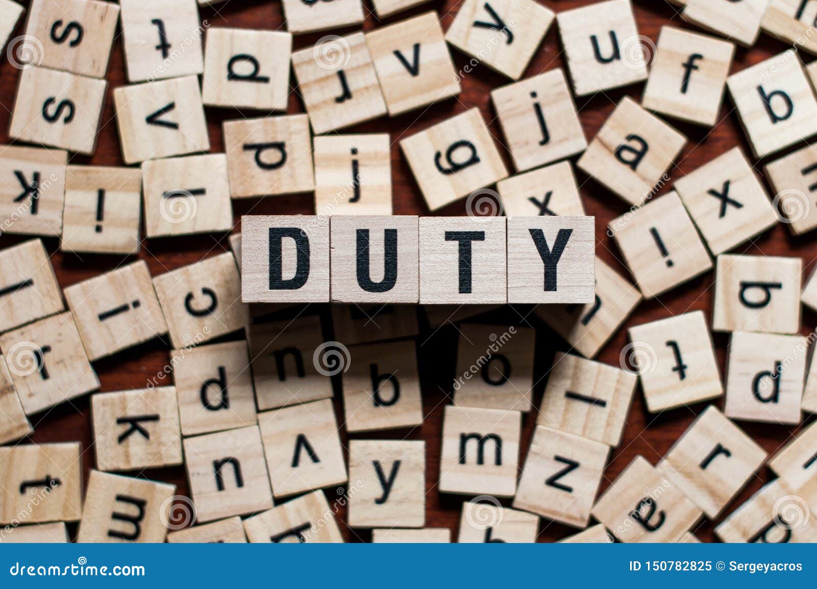 Duty Word Concept on Wooden Cubes for Articles Stock Image - Image of ...
