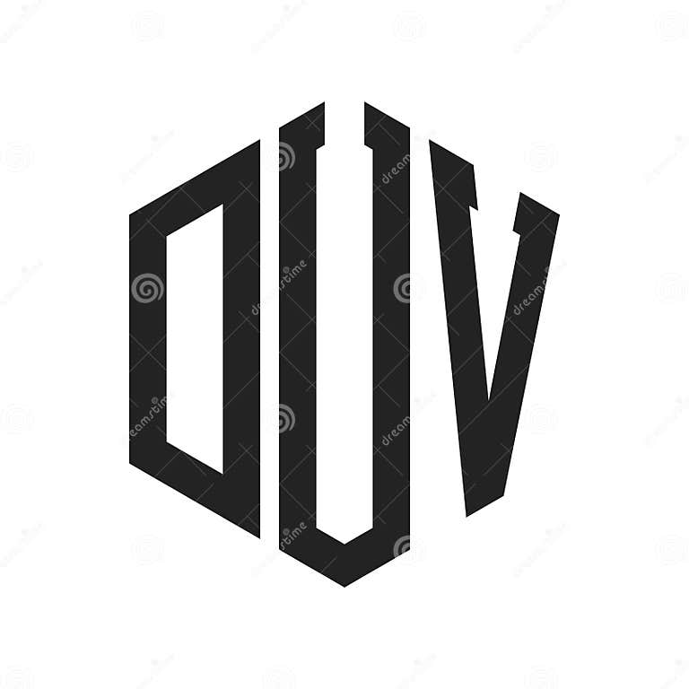 DUV Logo Design. Initial Letter DUV Monogram Logo Using Hexagon Shape ...