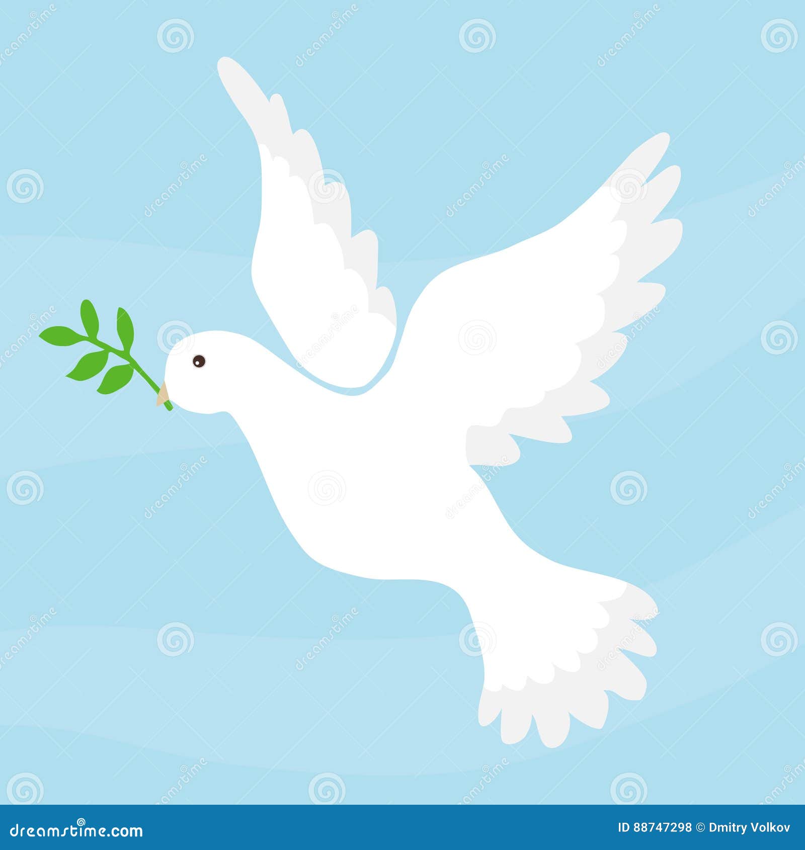 Duva av fred vektor illustrationer. Illustration av löv - 88747298