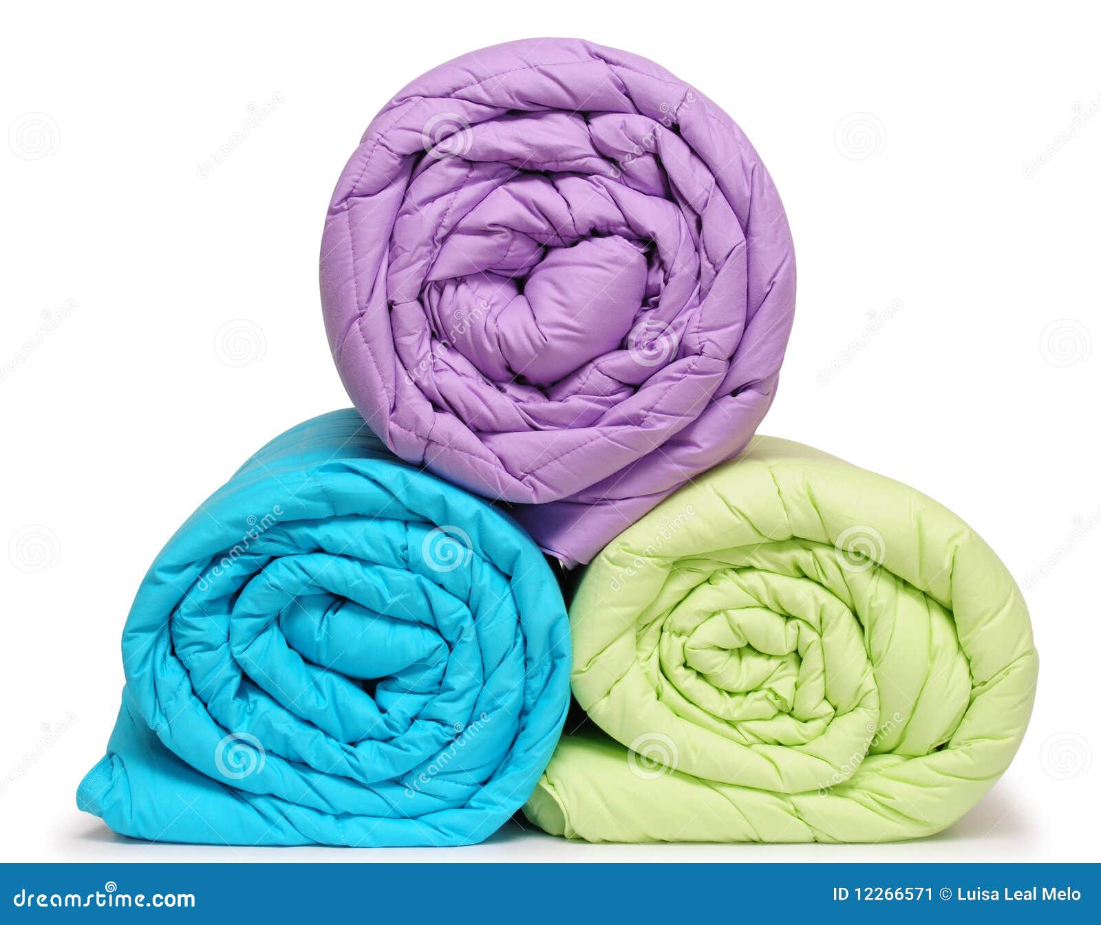 Duvet rolls. Isolated stock image. Image of comfortable - 12266571