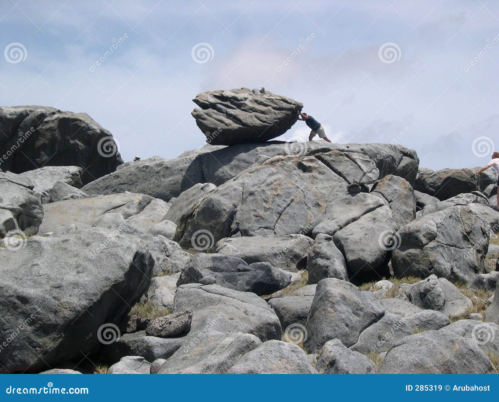 Duw de rots stock afbeelding. Image of inspanning, aruba - 285319