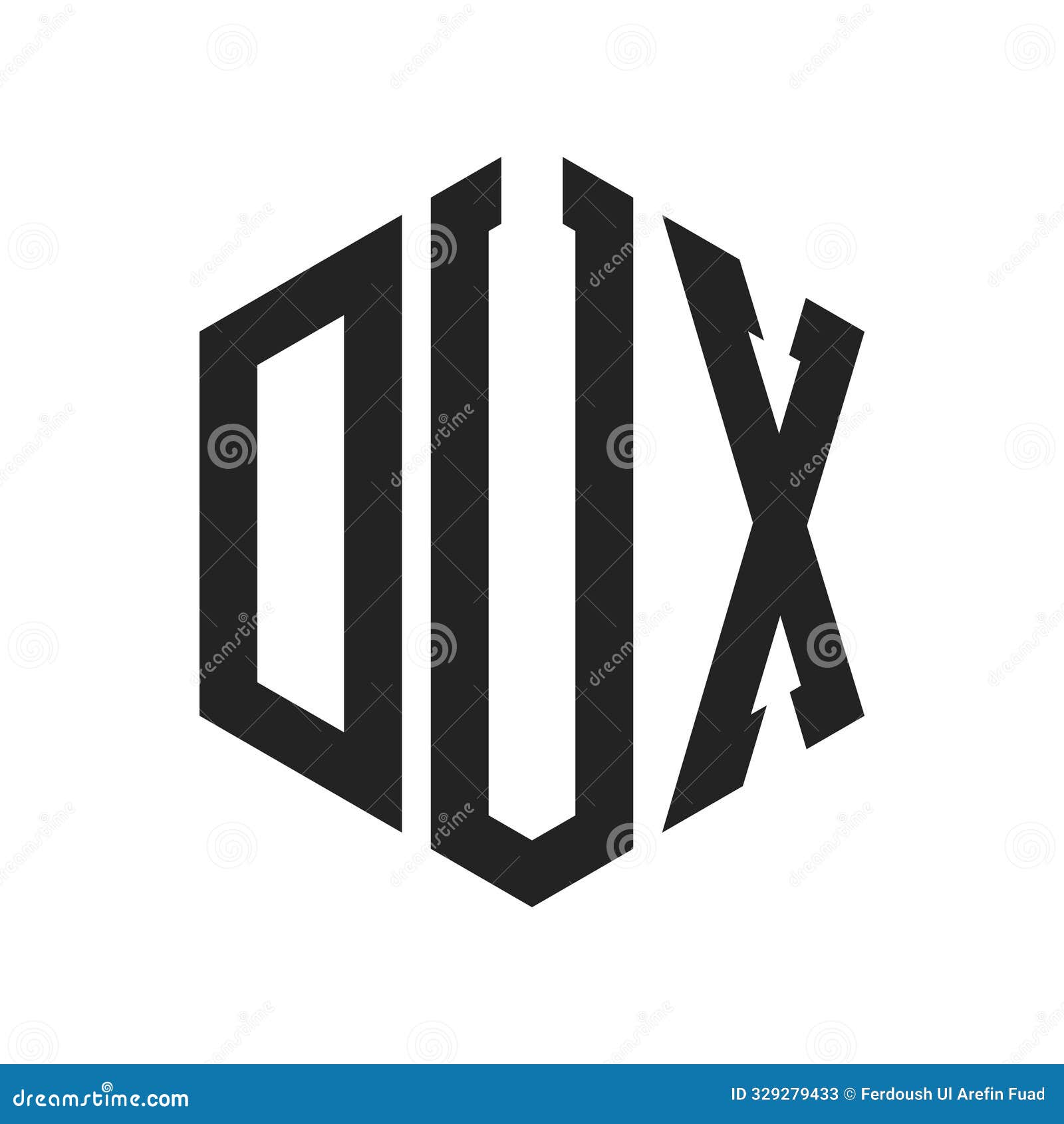 DUX Logo Design. Initial Letter DUX Monogram Logo Using Hexagon Shape ...