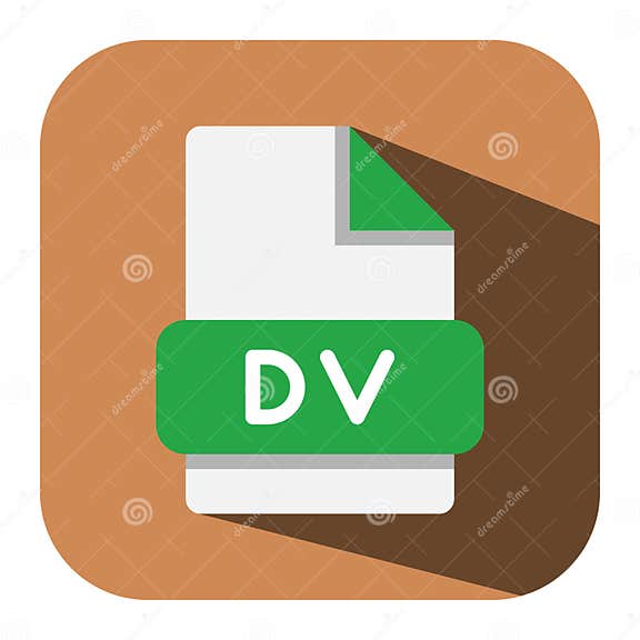 Dv File Type Flat Icon. Designed for Seamless Integration Across ...