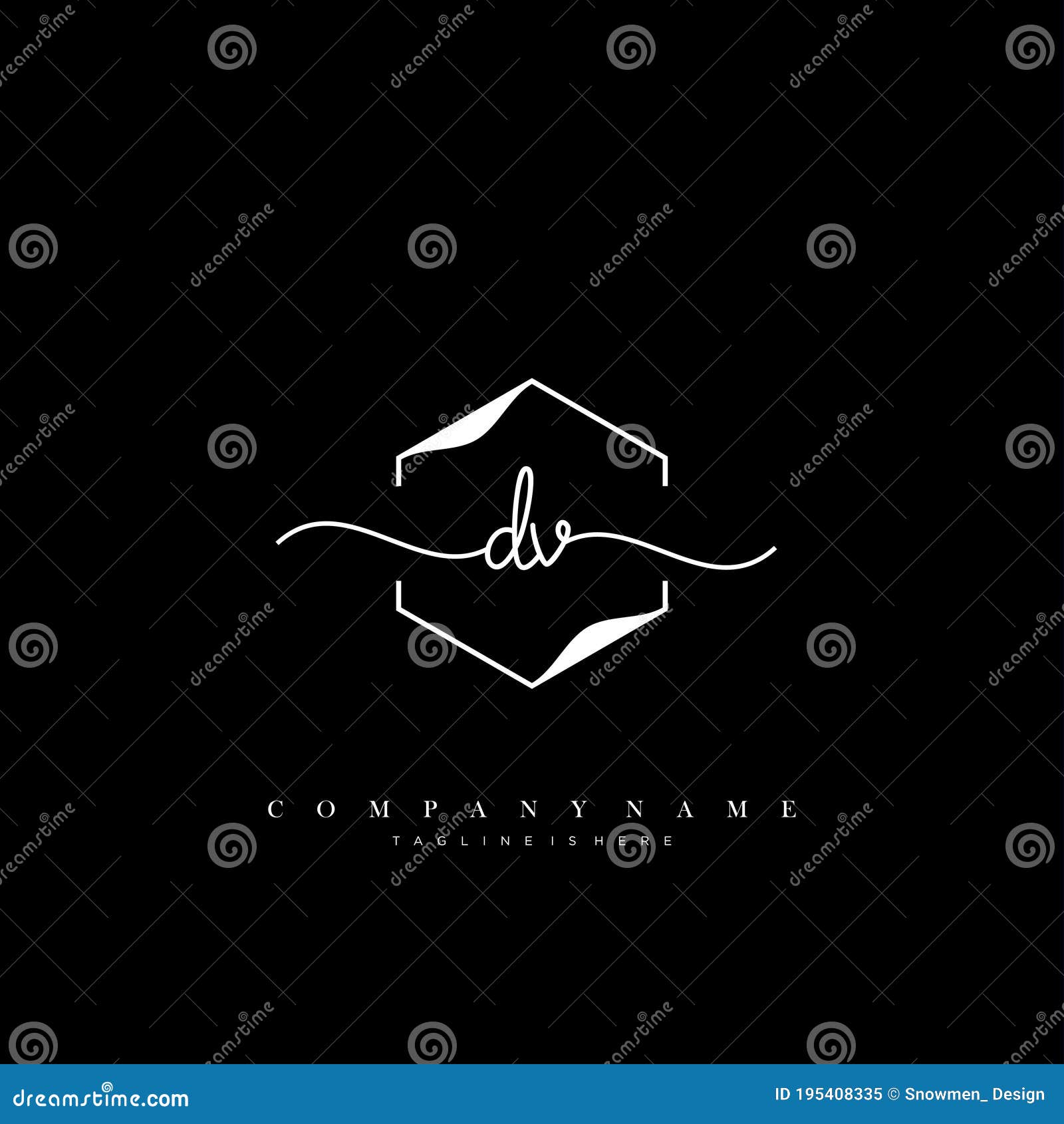 DV Initial Handwriting Minimalist Geometric Logo Template Vector Stock ... DV Initial Handwriting Minimalist Geometric Logo Template Vector Stock ...