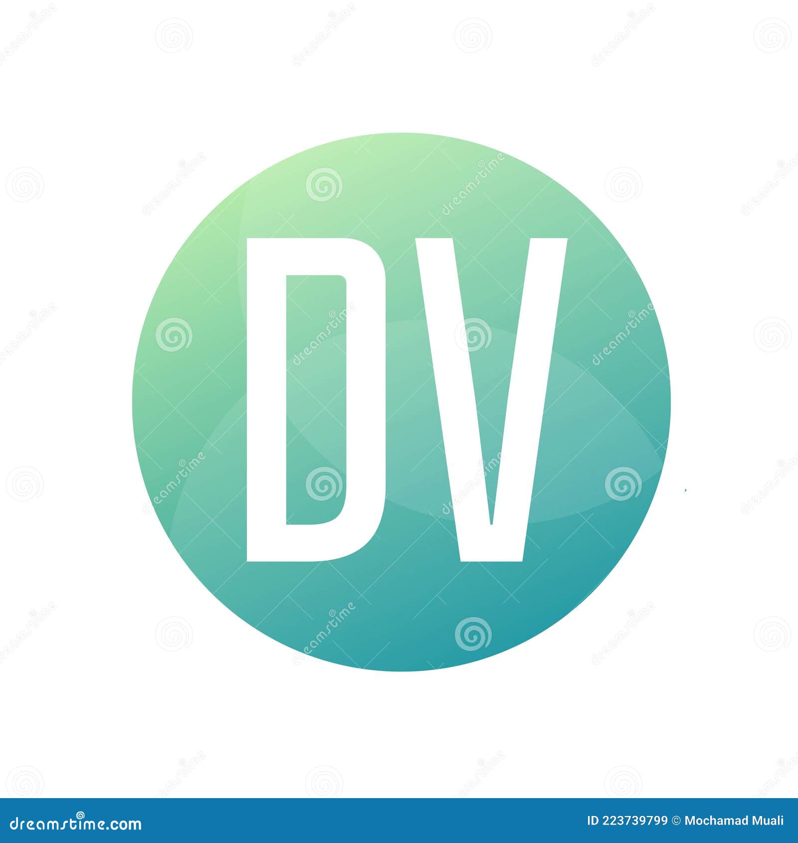 DV Letter Logo Design with Simple Style Stock Illustration ...