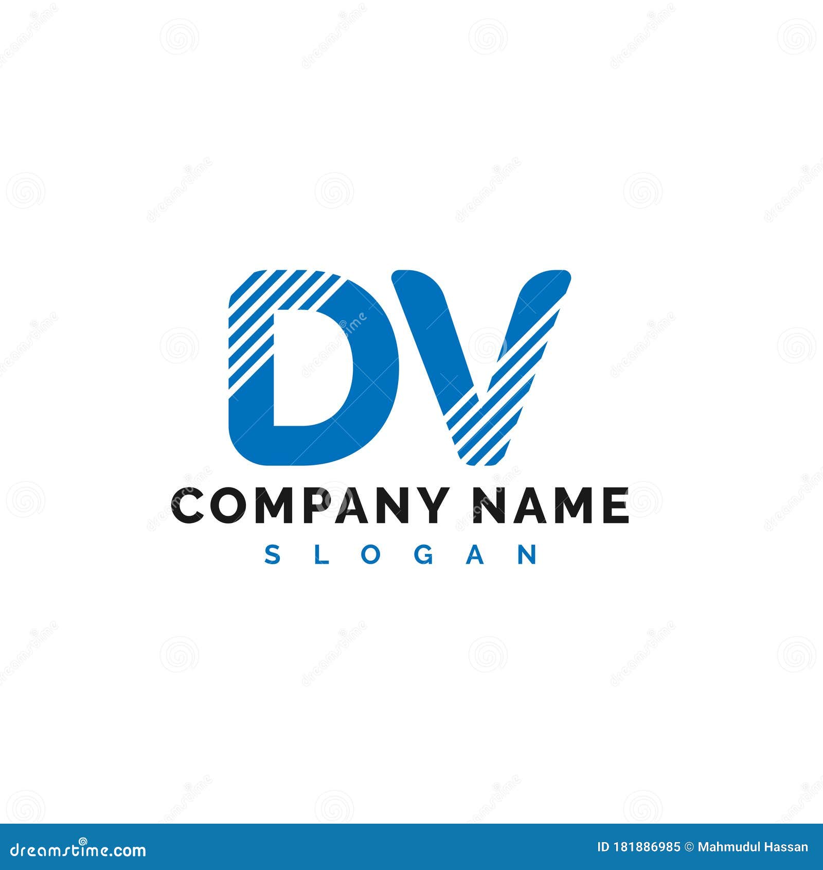 DV Letter Logo Design. DV Letter Logo Vector Illustration - Vector ...