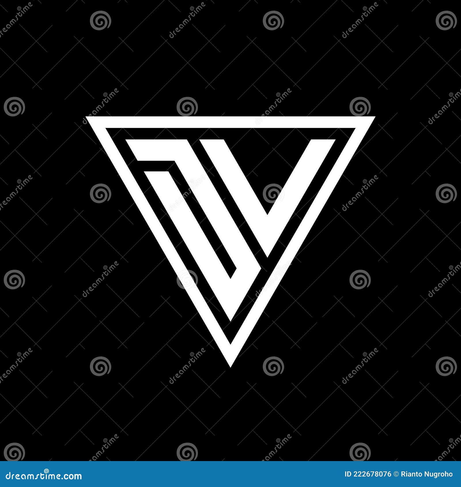 DV Logo Monogram with Triangle Shape Designs Template Stock Vector ...