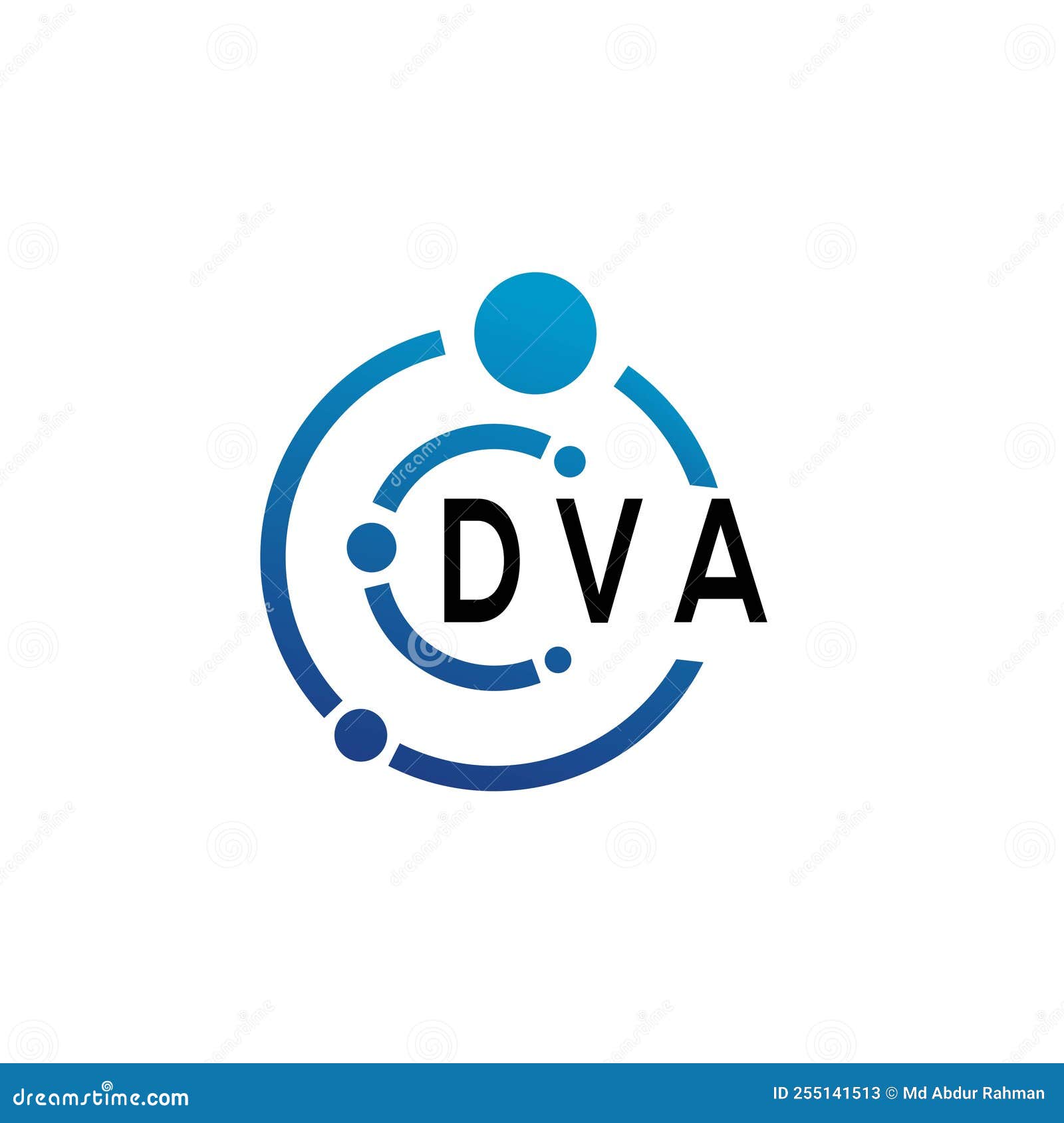DVA Letter Logo Design on White Background. DVA Creative Initials ...