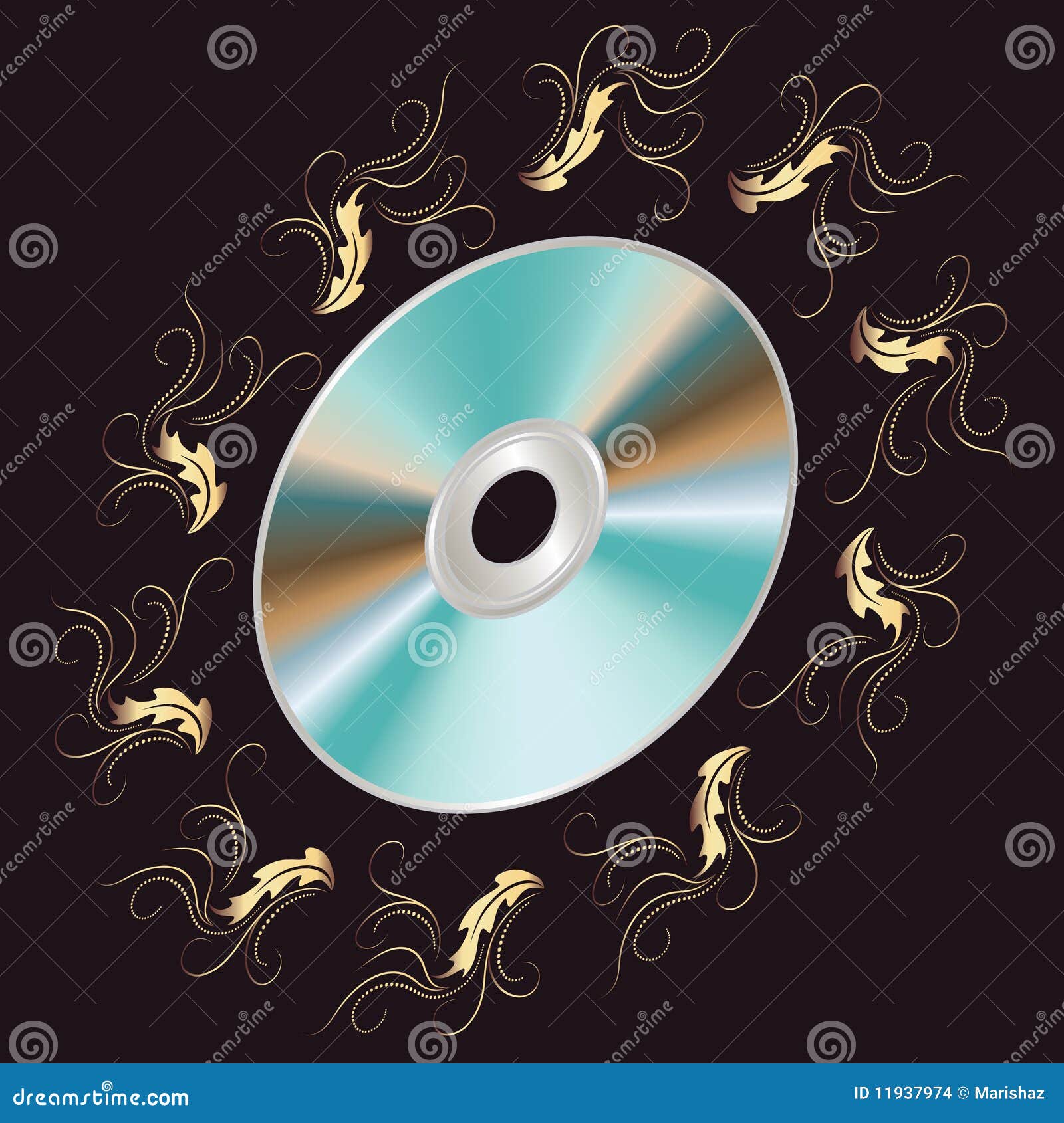 DVD stock vector. Illustration of decorative, black, drawing - 11937974