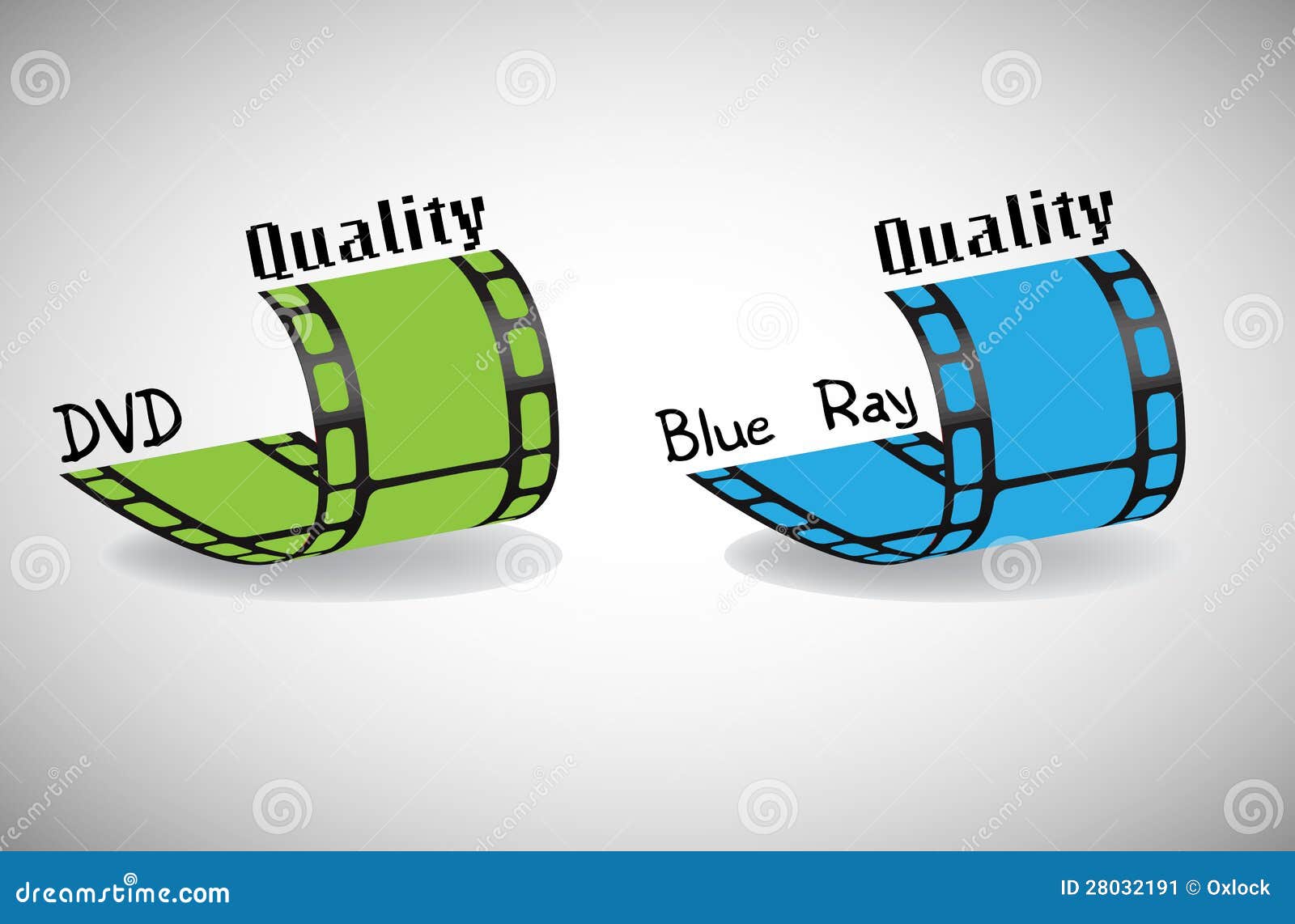 DVD and Blue Ray quality stock vector. Illustration of disk - 28032191