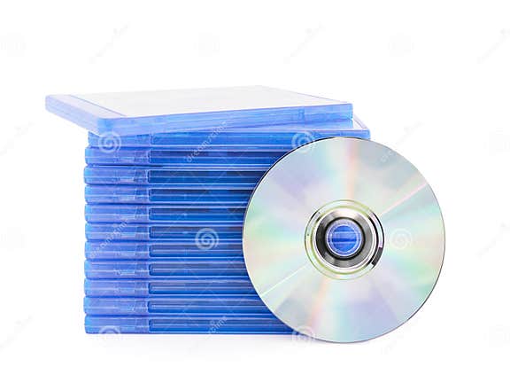 DVD box with disc stock photo. Image of plastic, blue - 67569320