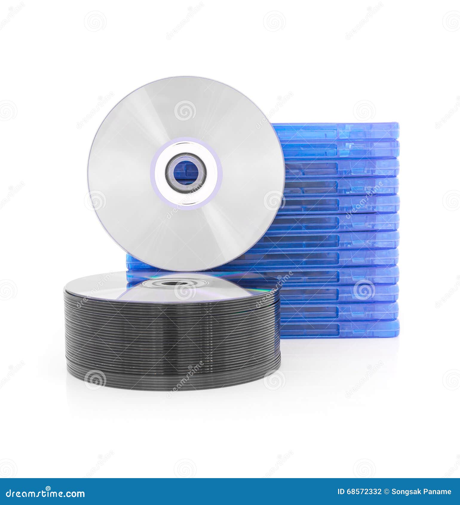 DVD box with disc stock photo. Image of digital, blue - 68572332