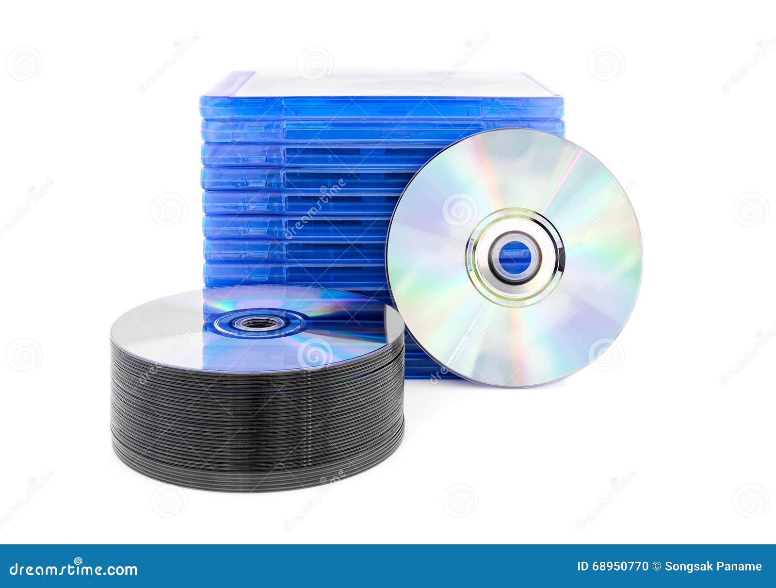 DVD box with disc stock photo. Image of close, blank - 68950770