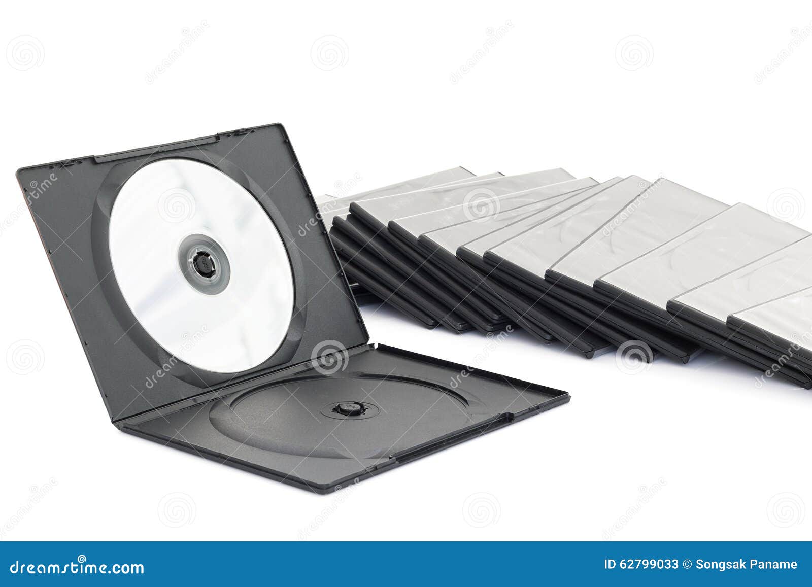 DVD Box with Disc on White Background Stock Image - Image of close ...