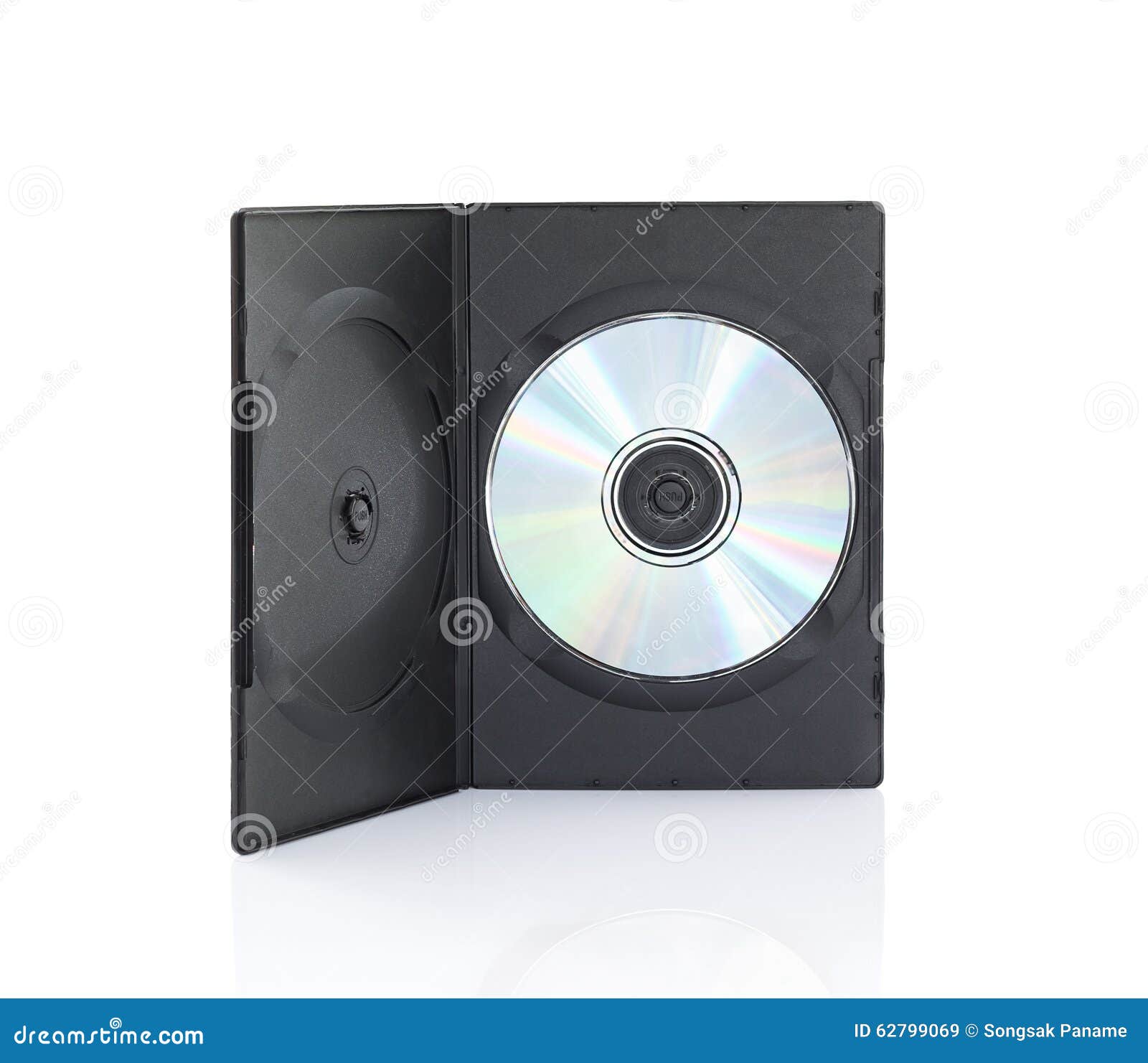 DVD Box with Disc on White Background Stock Image - Image of container ...