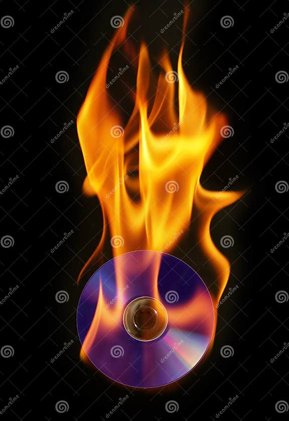 DVD burning stock photo. Image of clone, fire, burning - 12799986