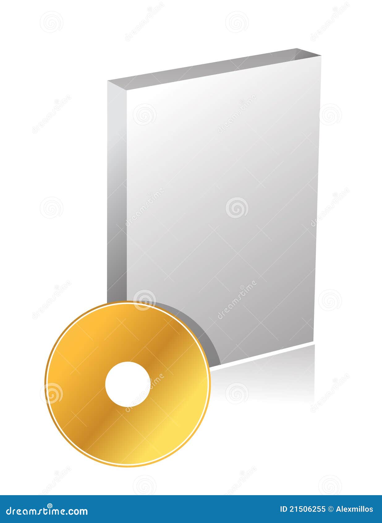 DVD Case and Disc Illustration Stock Vector - Illustration of device ...