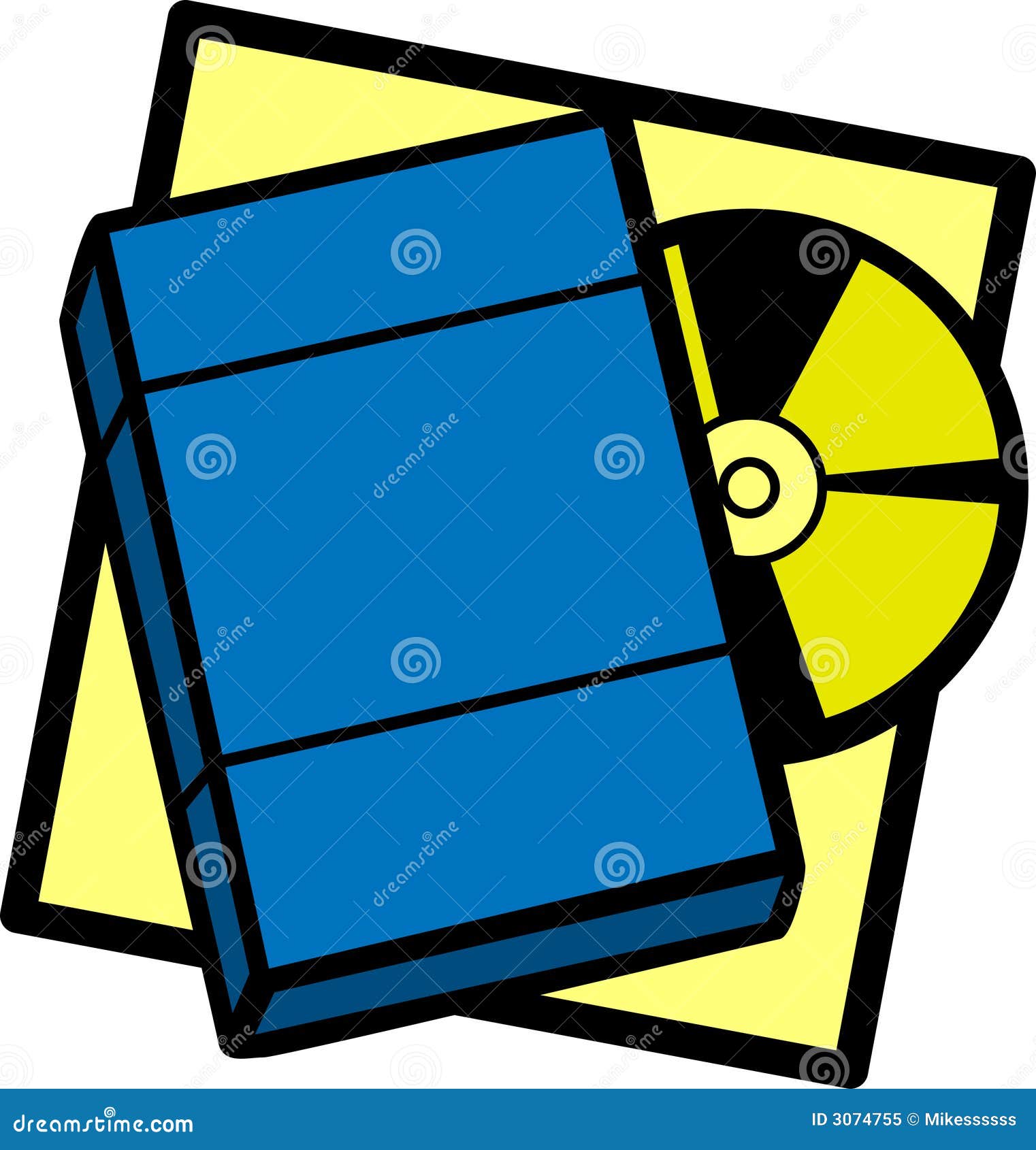 Dvd with Case Vector Illustration Stock Vector - Illustration of media ...