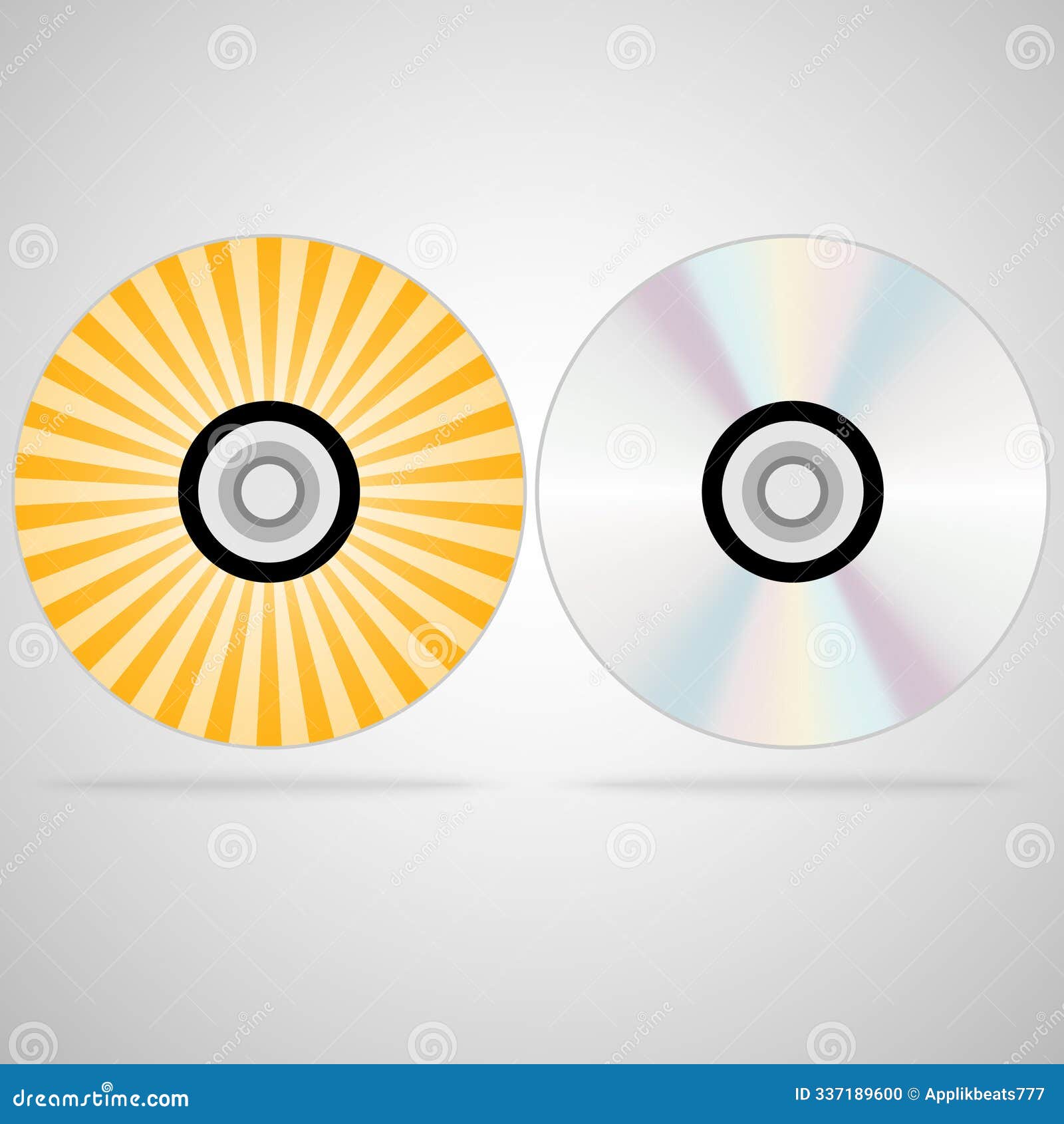 DVD or CD Compact Disk with Print on Grey Background. Stock Vector ...