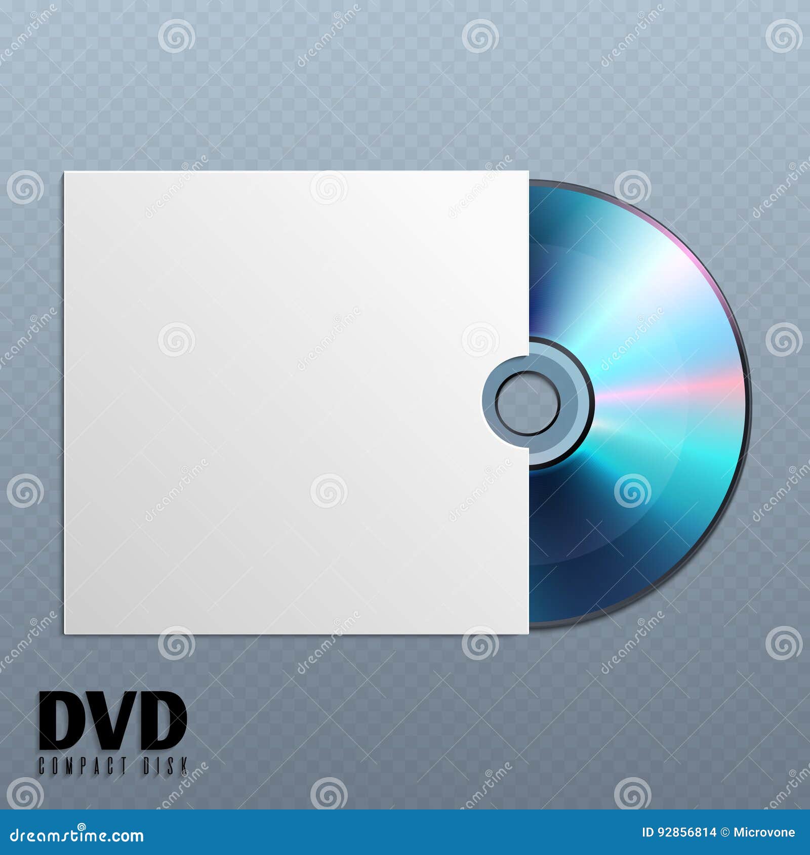 Dvd Cd Disk with White Empty Envelope Cover Vector Illustration Stock ...