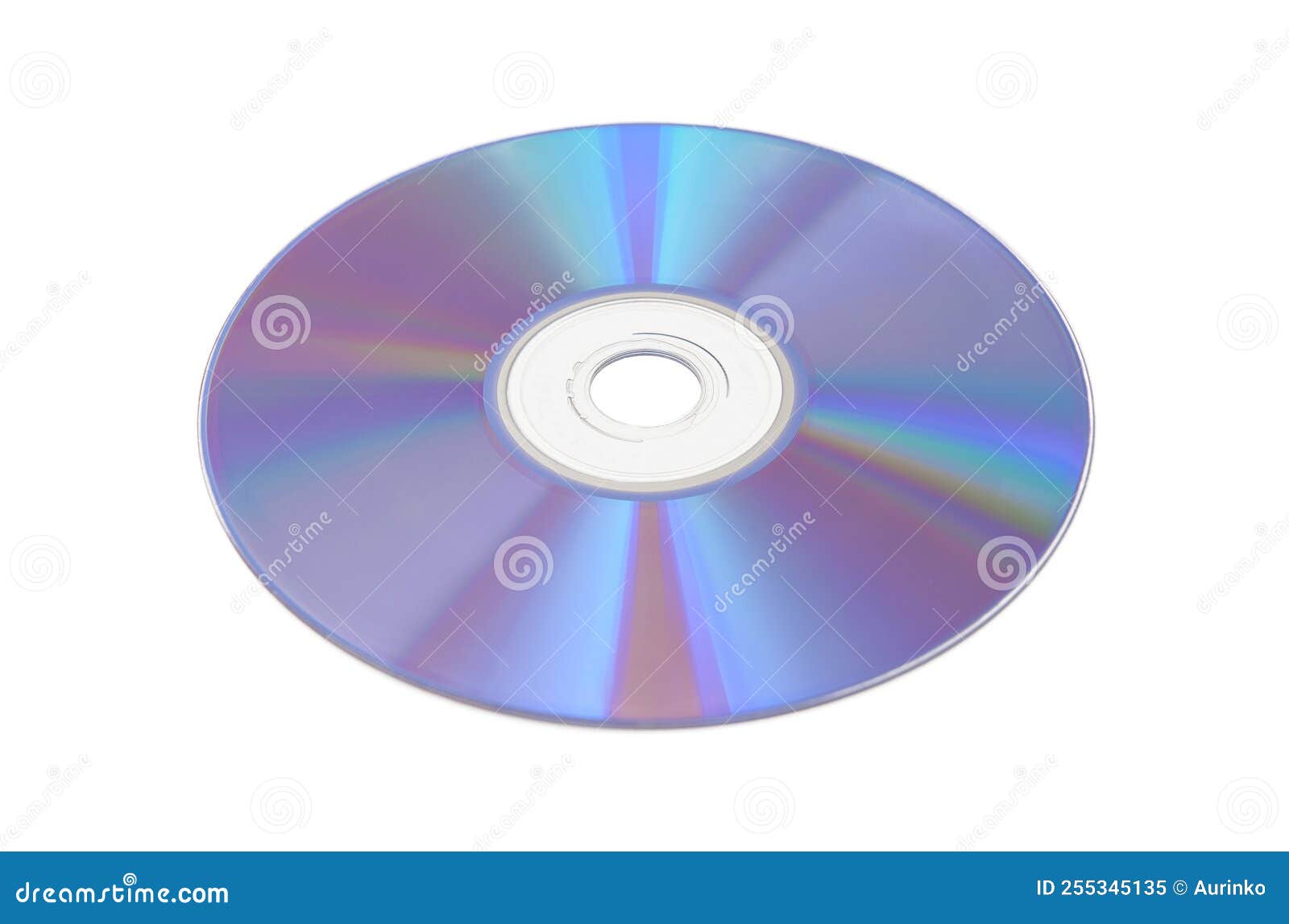 DVD or CD Isolated on White Background Stock Image - Image of round ...