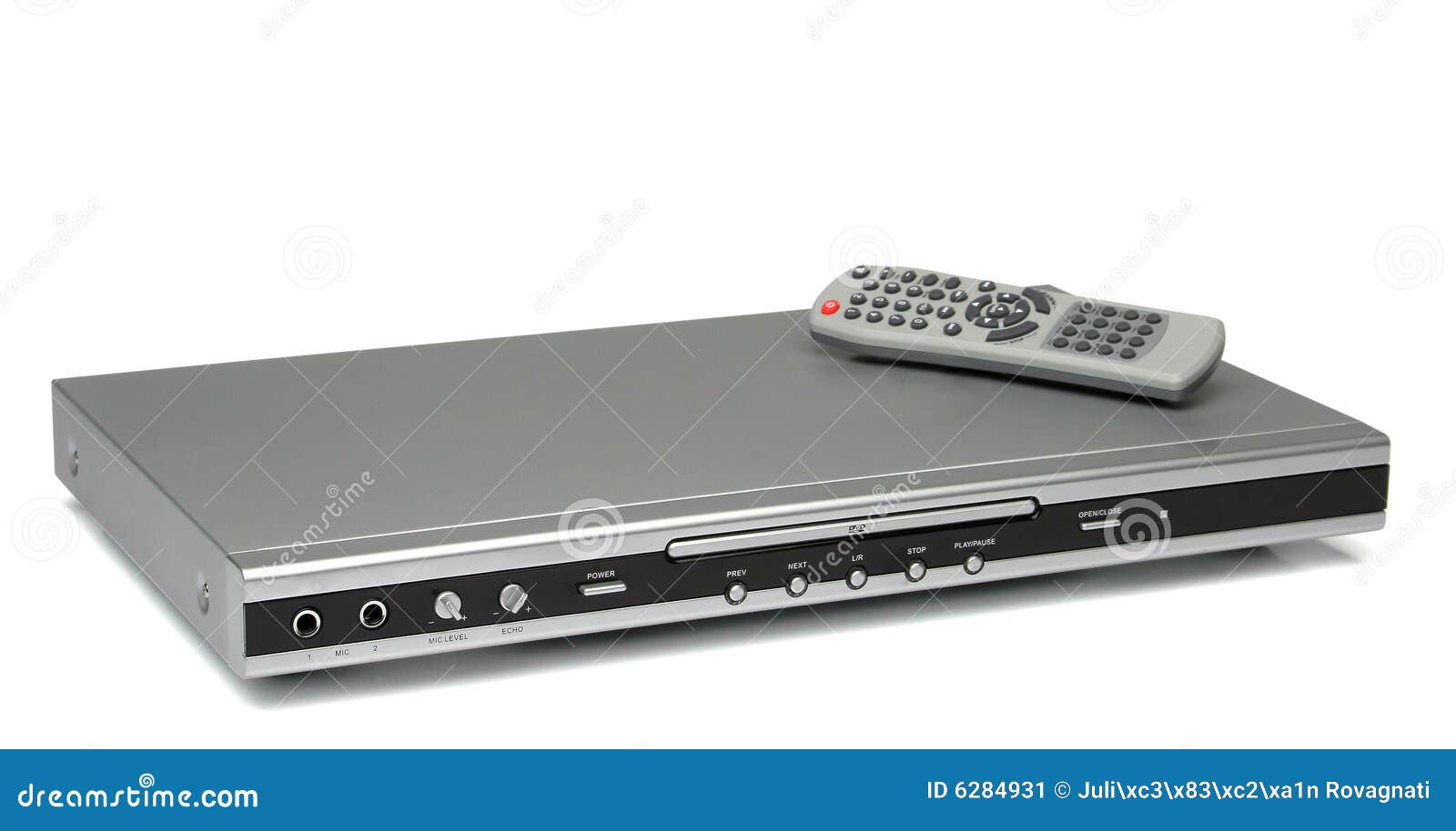 Dvd Cd Mp3 Player with Remote Control Stock Image - Image of music ...