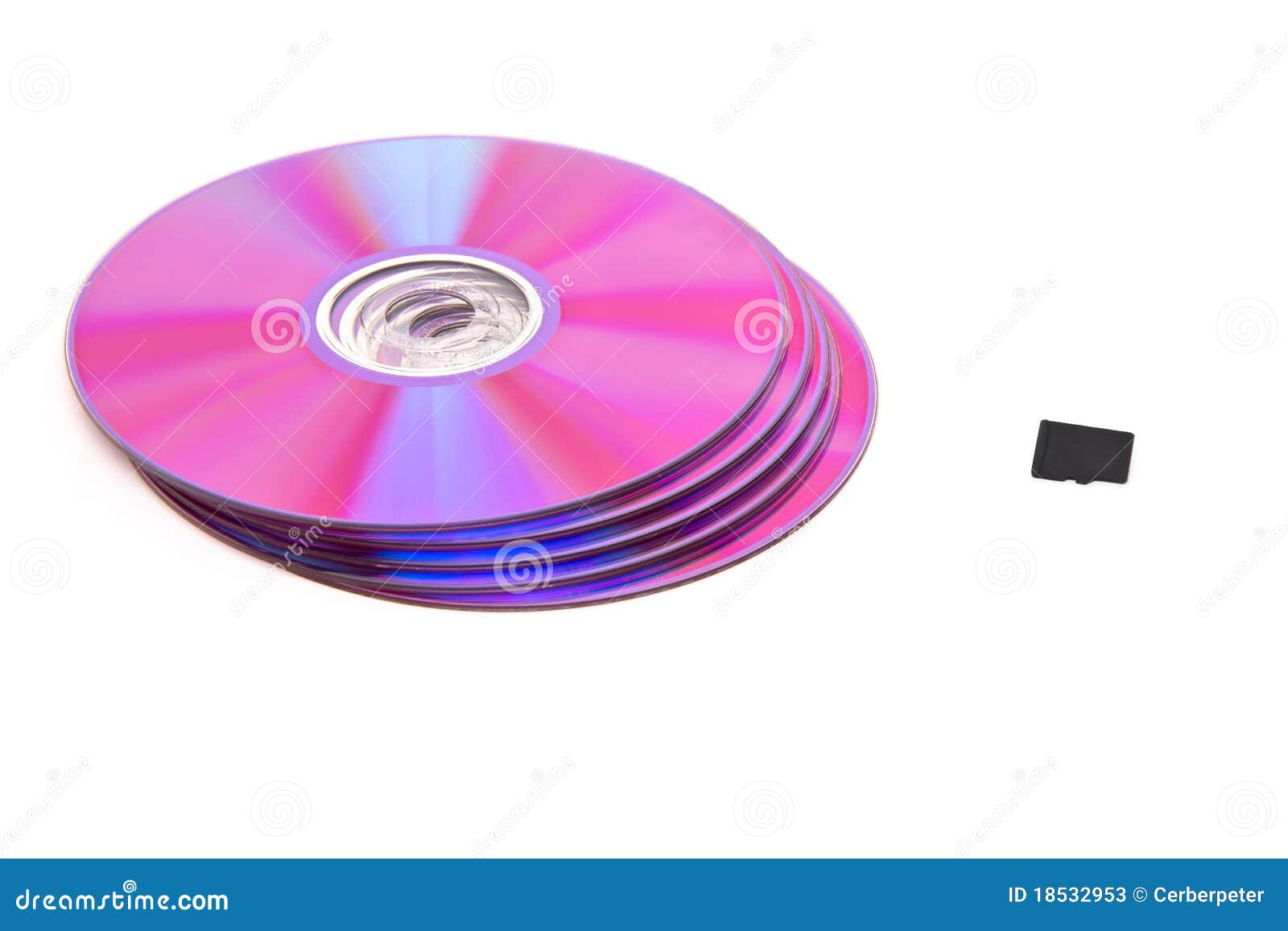DVD-CD next to memory card stock image. Image of black - 18532953