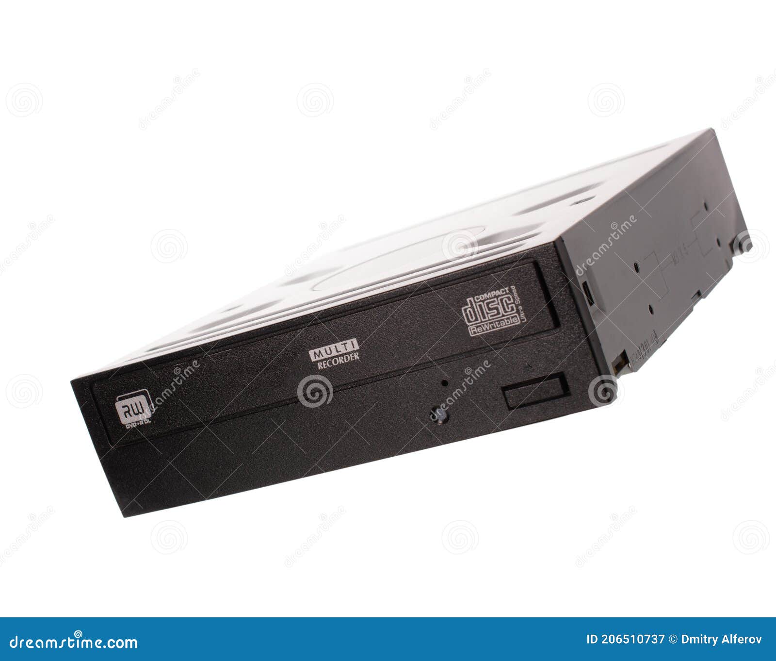 Dvd and Cd Recorder Dvd and Cd Drive Front View Isolated on White ...